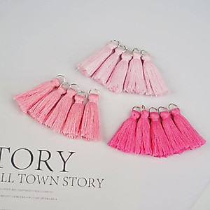 180PCS 30 Colors 3.5CM Multi-Color Mini Tassels Tiny Craft Tassels for Earring Jewelry Making Keychain Tassel Charms Bag Charms Pendant Handmade DIY Accessories(1.44Inch)