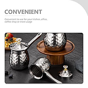 UPKOCH 1 Pc Milk Warmer Pot Saucepan: Stainless Steel Milk Steaming Pitcher Butter Warming Pot Turkish Coffee Pot Hot Chocolate Pot for Home Kitchen