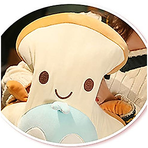 ChezMax Chair Cushion Plush Detachable Seat Back Cushion with Ties Thickened Chair Pads Toast Cartoon Waist Pillow for Outdoor Car Office Patio Bedroom Living Room Smiley