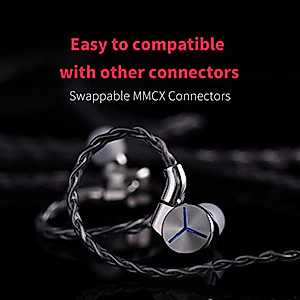 FiiO LC-RDPro Headphone Cable Upgrade 3.9FT High Resolution MMCX Comes with 2.5/3.5/4.4mm Swappable Plugs