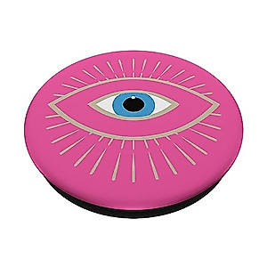 Beige Pink All Seeing Evil Eye PopSockets Standard PopGrip