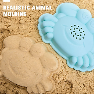 3 otters Beach Toys Set, Baby Beach Toys Beach Shovels RakesTool Kit Sand Bucket Boys and Girls Beach Toys Set 9PCS