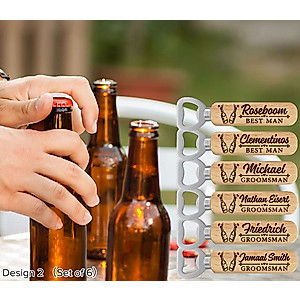Personalized Wooden Bottle Opener Gift, Beer Gift for Him, Groomsman， Brother, Boy Friend, Father, Unique Gifts for Father's Day, Birthday, Bachelor Party, Christmas