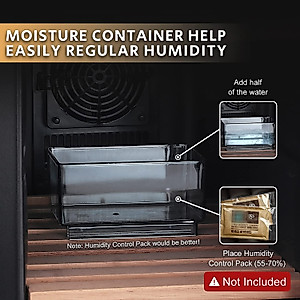 NEEDONE Electric Cooler Humidor, 23L 150 Counts Capacity, with Spanish Cedar Wood helves & Drawer Electronic Humidor Gift for Men