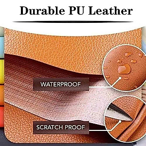 MAYNUO Dark Brown Odorless Leather Repair Patch, Leather Repair Tape, 19X50 Inch Self-Adhesive Couch Patch, Waterproof, Wear-Resistant, for Furniture, Drivers Seat, Sofas, Car Seats