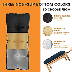 ROFIELTY Custom Outdoor/Indoor Bench Cushion,Bench Cushions_Piano Bench Cushion_Patio Furniture Cushions,Bench Cushions for Indoor/Outdoor Furniture