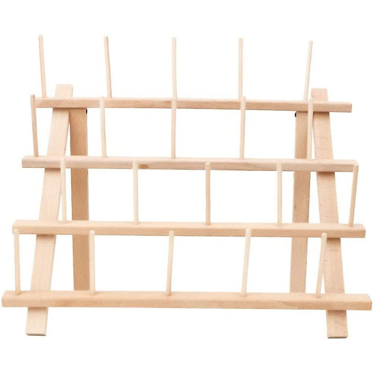 20 Spool Foldable Wooden Thread Rack Holder,Spool Cone Bobbins Stand Thread Organizer Wall Mount Yarn Storage Spool Holder Machine Sewing Embroidery Quilting Storage Holder,Sewing Craft Tools