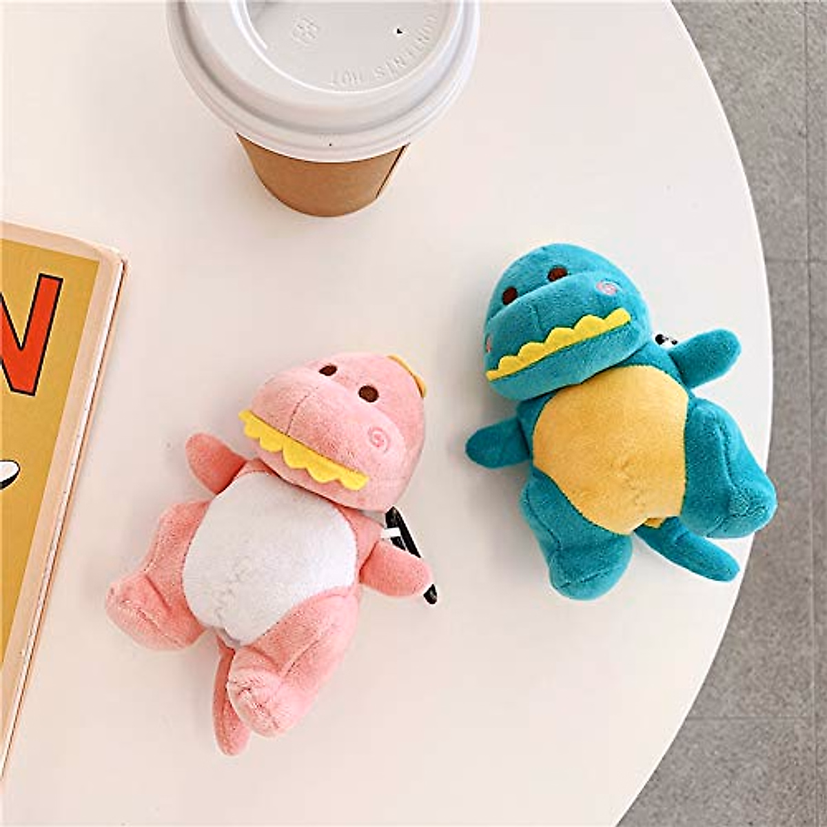 SGVAHY Case for Apple Airpods 1&2 Case Cover with Keychain Kawaii Airpod Case Cover Cute Dinosaur Airpods 2nd 1st Generation Wireless Charging Case Fluffy Soft Plush Airpod Case (Green)
