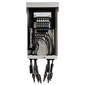 MidNite Solar MNPV6-MC4-LV Pre-Wired Combiner 3R with six 15 amp Circuit Breakers Included