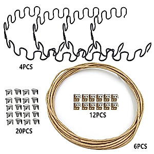 Carkio Sofa Couch Spring Repair Kit,28" Length Fix Sofa Support for Sagging Cushions, Includes Springs, Upholstery Spring Clips, Seat Spring Stay Wire