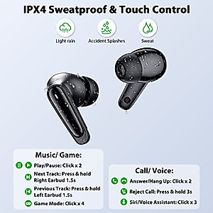 COOYA Wireless Earbuds Bluetooth 5.2 Headphones for Samsung S23 Ultra S22 A14 A53 Gaming Headsets Dual Mic Dynamic Drivers 36H Playtime ENC Stereo Earphones for iPhone 14 Pro Max 13 Pixel 7 OnePlus 11