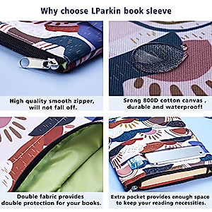 Whimsical Clouds Book Sleeve, Book Covers for Paperbacks, Washable Fabric, Book Sleeves with Zipper, Medium 11 X 8.5 Inch