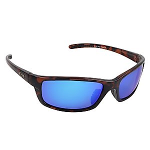 Sea Striker High Tider Polarized Sunglasses, Tortoise Frame/Blue Mirror