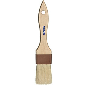 SPARTA 4037300 Boarhair Basting Brush, Flat Brush With Ergonomic Handle, 1.5 Inches, Brown