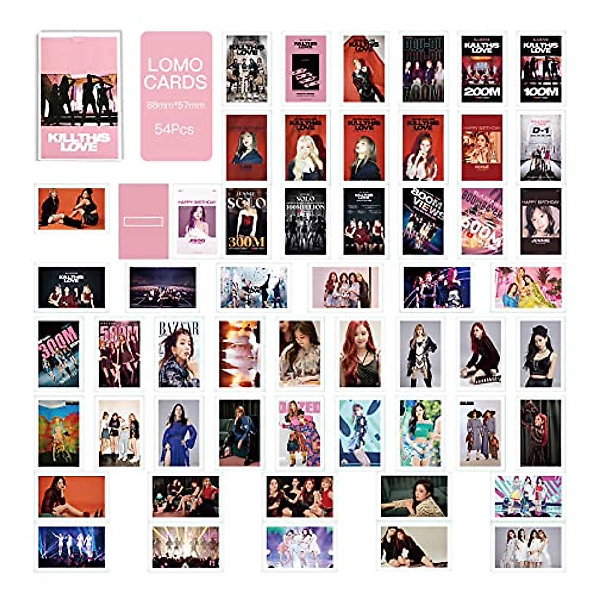 KPOPBP Kpop 54pcs Black Pink LOMO Cards Merchandise Kill This Love Photocard Set Gifts for BLINK Daughter