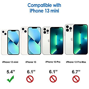 JETech Case Compatible with iPhone 13 Mini 5.4-Inch, Shockproof Phone Bumper Cover, Anti-Scratch Clear Back (Purple)