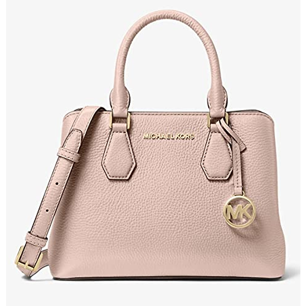 MICHAEL Michael Kors Camille Small Pebbled Leather Satchel, Soft Pink