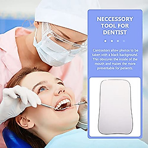 EXCEART 2pcs Intraoral Mirrors 2 Sided Pofessional Occlusal Photographic Mouth Mirror Dental Photo Reflector Glass Mirrors Tools for Clinic Doctor Silver