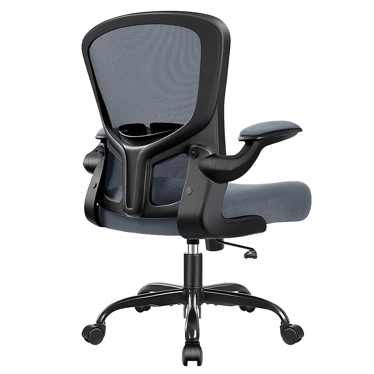 Brick Attic Ergonomic Office Chair, Lumbar Support Desk Chair with Flip-up Armrest and Breathable Mesh, Height Adjustable Swivel Office Chair Darkgray