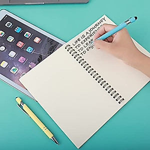 TIESOME5 Pieces Ballpoint Pen with Stylus Tip, Retractable 2 in 1 Stylus Pens Stylish Pen with 10 Refills, Metal Stylus Pen for Touch Screens, 1.0 mm Black Ink Ball Point Pens (Multicolor)