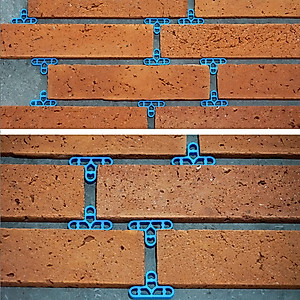 JINYO 10mm 3/8'' 100pcs Bricklaying Spacer Stone Wall Spacer Brick laying Clips White Black Green Blue colorful Brick Wall Spacer Masonry Paving Spacer Mortar Bricklaying Tile Brick Jointing Spacer