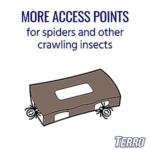 TERRO T3220 Refillable Spider & Insect Trap Attracts Pests with Hydro-tech Lure – Includes 2 Traps & 8 Glue Boards , Brown