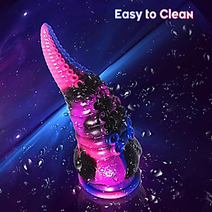 Tentacle Realistic Dildo for Women: 8.7" Big Anal Dildo with Strong Suction Cup, Huge Monster Liquid Silicone Anal Plug Prostate Massager for Hands-Free Play Adult Sex Toys for Women