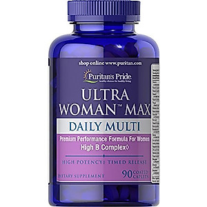 Puritans Pride Ultra Woman Max Daily Multivitamin, 90 Caplets