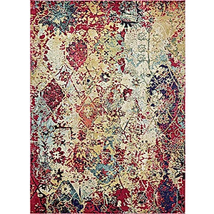 Rugs.com El Paso Collection Rug – 9'x12' Multi Medium Rug Perfect for Living Rooms,Large Dining Rooms,Open Floorplans,Multicolor