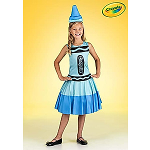 Fun Costumes Blue Crayola Costume Dress for Kids - Includes Dress, Headband with Hat