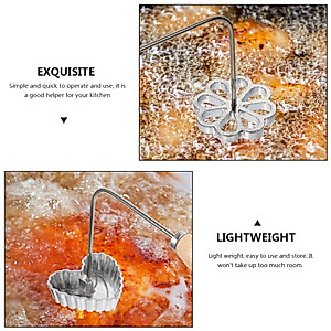 Hemoton 7pcs Rosette and Timbale Set Aluminum Waffle Molds Swedish Rosette Cutter Bunuelos Molds Waffle Molds Rosettes Set for Baking Cake Cookie