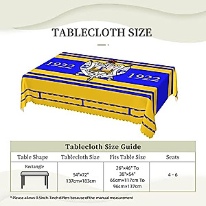 Beyli Sigma Gamma Rho Rectangular Tablecloth - 54 X 72 Inches - Stain Resistant Wrinkle Resistant Washable Polyester Tablecloth, Decorative Fabric Tablecloth