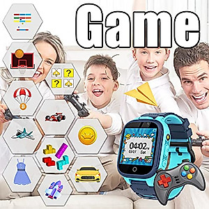 PTHTECHUS Smart Watch Toys for Kids - Boys Girls Smartwatch with 14 Games Music MP3 Player HD Selfie Camera Flashlight Calculator Calendar Alarm Timer 12/24 Hours for 4-12 Years Old Students