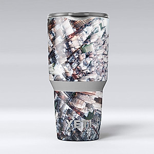 Design Skinz Vintage Aerial Cityscape - Skin Decal Vinyl Wrap Kit Compatible with The Yeti Rambler Cooler Tumbler Cups