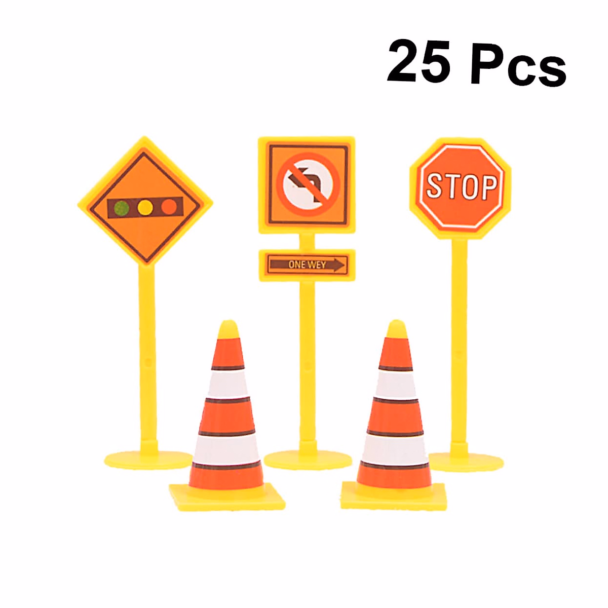 Gogogmee 25pcs Street Signs for Cake Decorations Set 5pcs/kit Creative Cake Topper Ornaments for Birthday Party Supplies