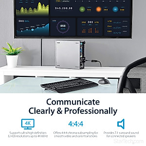 StarTech.com DisplayPort to HDMI Adapter - 4K 60Hz Active DP 1.4 to HDMI 2.0 Video Converter - DP to HDMI Monitor/TV/Display Cable Adapter Dongle - Latching DP Connector (DP2HD4K60S), Black