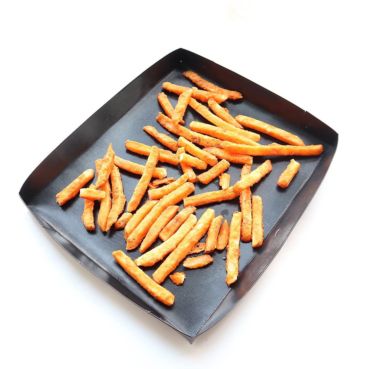 Firsmat Solid PTFE Cooking Basket For Speed Ovens,Quick Oven Basket Tray For Chips Chicken Wings Sub Roll Bread Heating Non Stick PTFE BBQ Tray