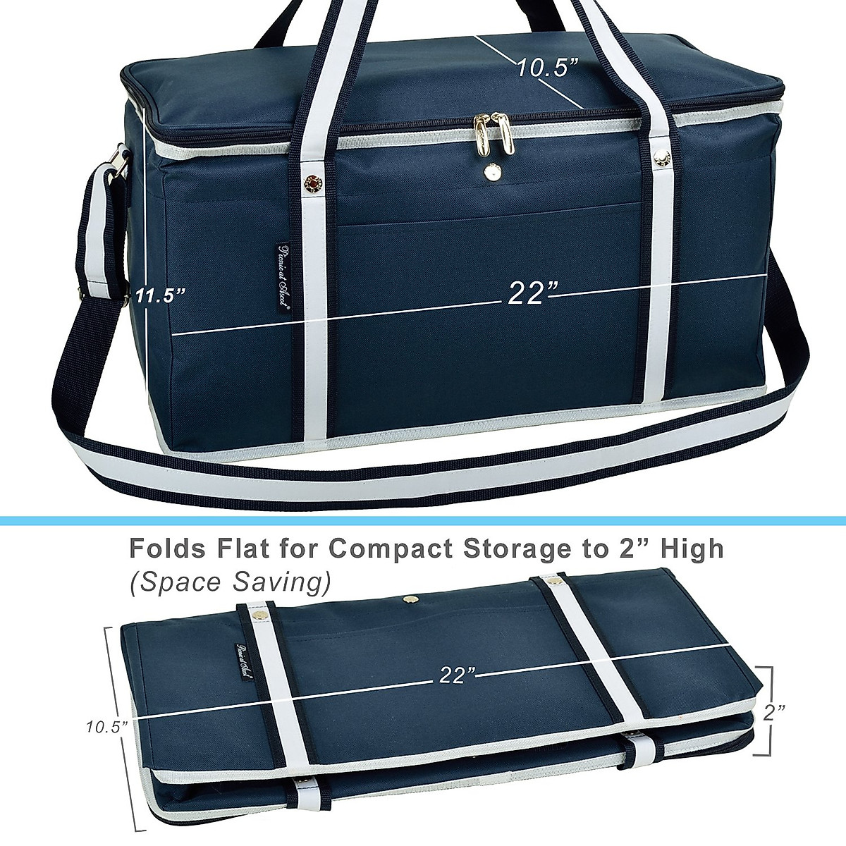 California Berkeley Licensed Golden Bears 64 Can Capacity Semi Rigid Collapsible Leakproof Cooler- Designed & Quality Approved in The US