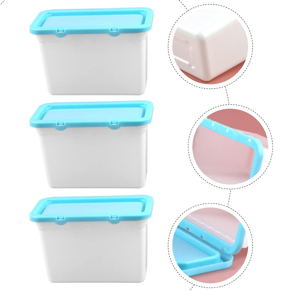 Zerodeko Laundry Pod Container with Lid 6pcs Laundry Pod Box Laundry Canister Clothes Washing Storage Canister Plastic Wrapping Boxes Laundry Container Laundry Beads Case Laundry Holder