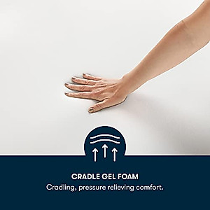 Serta Perfect Sleeper 10 Inch Full Gel Memory Foam Mattress, Medium Firm, USA Built, 100-Night Trial, CertiPUR-US Certified - Nestled Night, Blue/White