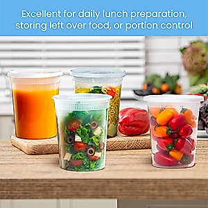 CONTAIN FRESH Deli Containers with Lids, Food Storage Containers with Lids 32 OZ (32 OZ -24 sets)