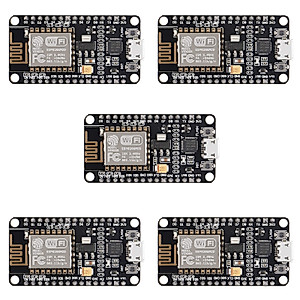 AITRIP 5 PCS ESP8266 NodeMCU CP2102 ESP-12E Internet WiFi Development Board Open Source Serial Wireless Module Works Great Compatible with Arduino IDE/Micropython (5PCS)