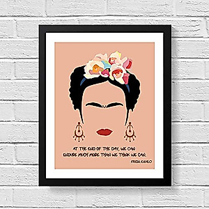 M&M CREATION Frida Kahlo Quote Print, Feminist Artwork Poster, Minimalist Print 8x10 Unframed
