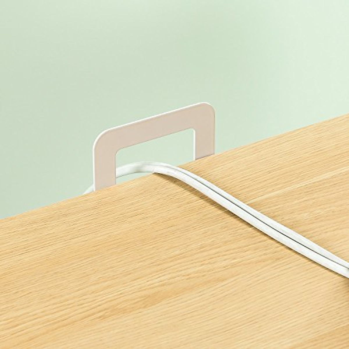 Zinus Connie Metal Framed Desk in Cream