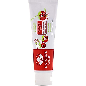 Nature's Gate Natural Toothpaste Gel, Cherry for Kids, 5 oz (Pack of 3) SET