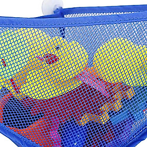 Zcargel Bath Toy Organizer, Kids Bath Toy Storage Net and Corner Shower Caddy Bag with 3 Strong Suction Cups The Bathroom Storage Ideas for Baby Boys and Girls