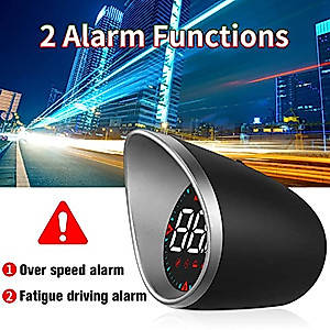 Camrusic Digital Speedometer Heads Up Display Smart Car HUD Display for Truck Bus RV Boat Motorcycle