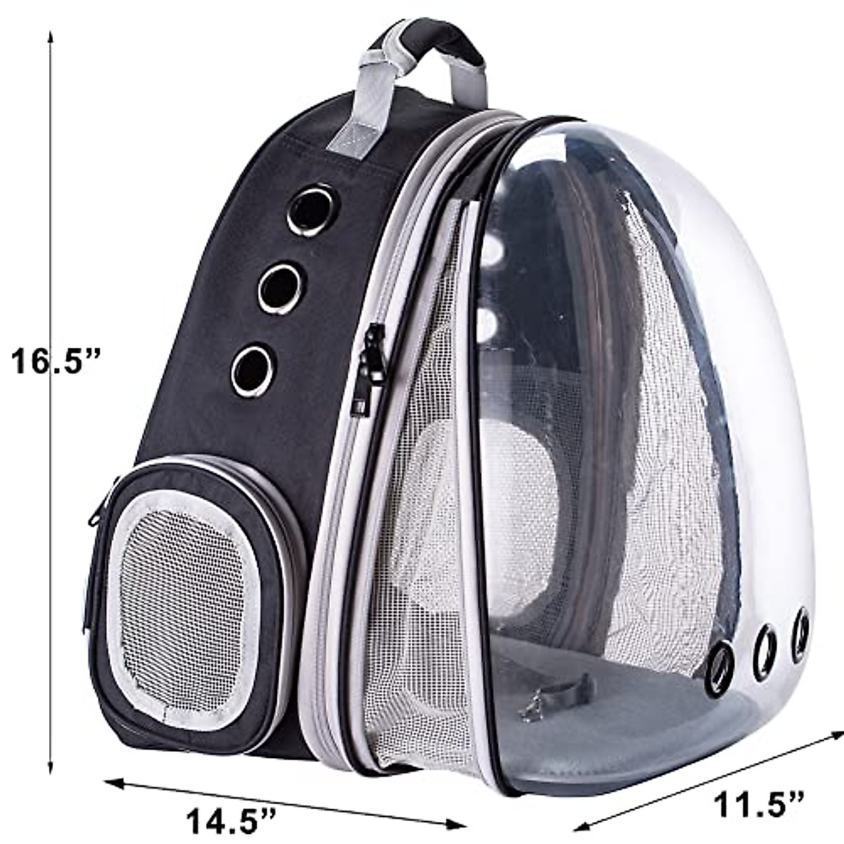 Front Expandable Cat Backpack Carrier, Fit up to 20 lbs, Space Capsule Bubble Window Pet Carrier Backpack for Large Fat Cat and Small Puppy