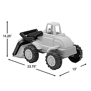 American Plastic Toys Kids’ Gigantic Loader Truck, Made in USA, Tilting Loading Dump Bucket, Knobby Wheels, & Metal Axles for Indoors & Outdoors, Haul Sand, Dirt, or Toys, Ages 2+ (Color May Vary)