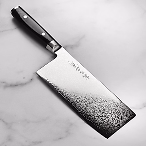 Yaxell Ran Plus 7" Chinese Chef's Knife - Made in Japan - 67 Layers VG10 Damascus